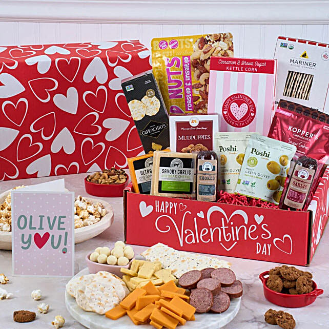 Meat & Cheese Valentine's Hamper usa | Gift Meat & Cheese Valentine's ...