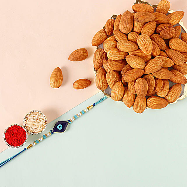 Sneh Ethnic Evil Eye Rakhi & Almonds usa | Gift Sneh Ethnic Evil Eye ...