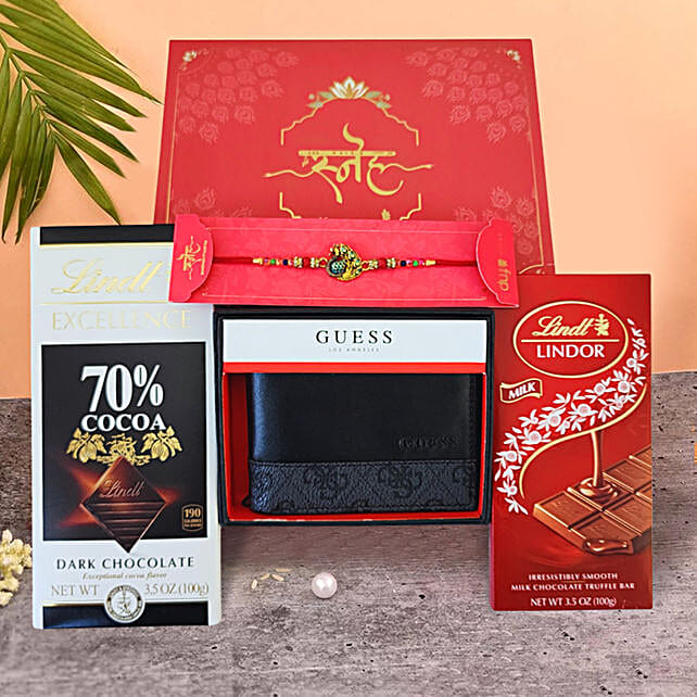 Opulent Rakhi & Deluxe Chocolate Combo usa | Gift Opulent Rakhi ...