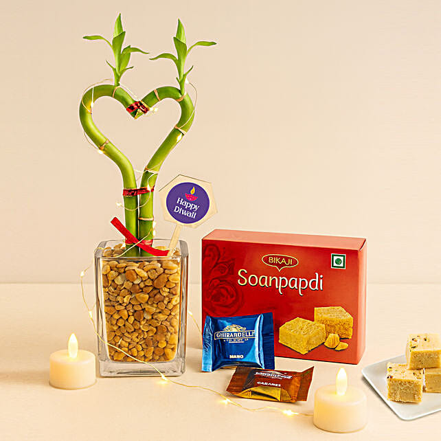 Diwali Heart-Shaped Bamboo Combo usa | Gift Diwali Heart-Shaped Bamboo ...